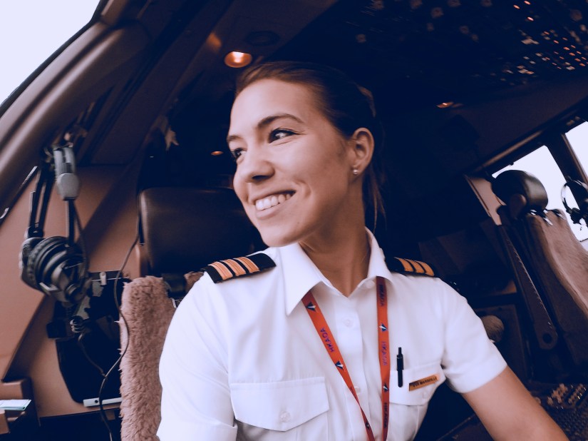 « Femme et pilote », portrait : Eva